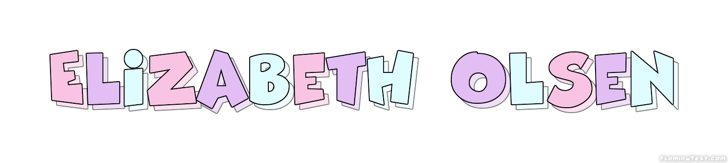 Elizabeth Olsen ロゴ | フレーミングテキストからの無料の名前デザインツール