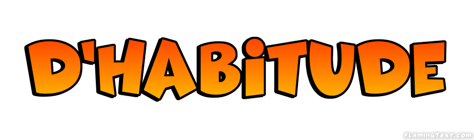 d'habitude Logo | Outil de conception de logo gratuit de Flaming Text