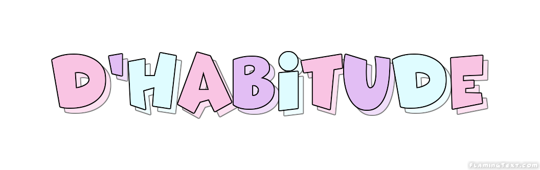 d'habitude Logo | Outil de conception de logo gratuit de Flaming Text