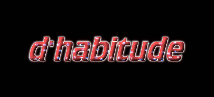 d'habitude Logo | Outil de conception de logo gratuit de Flaming Text
