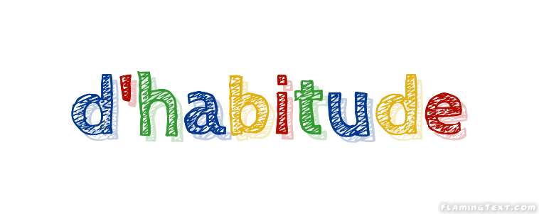 d'habitude Logo | Outil de conception de logo gratuit de Flaming Text
