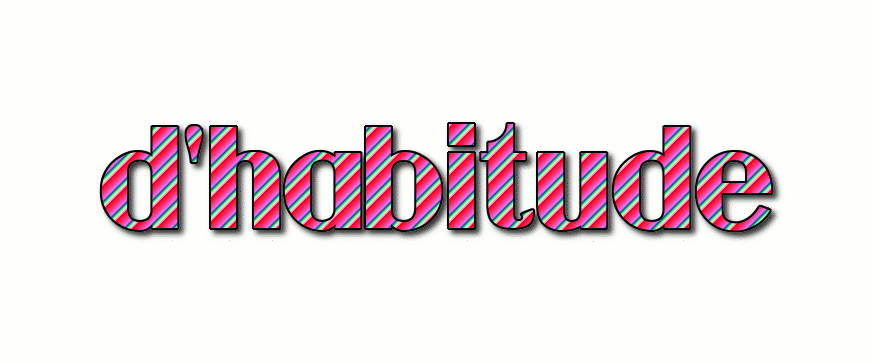 d'habitude Logo | Outil de conception de logo gratuit de Flaming Text