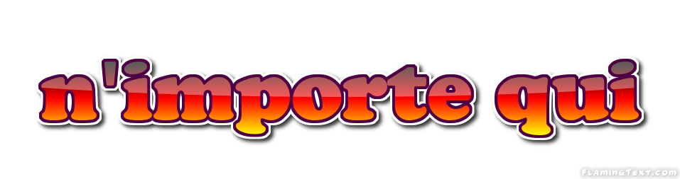 n'importe qui Logo | Outil de conception de logo gratuit de Flaming Text